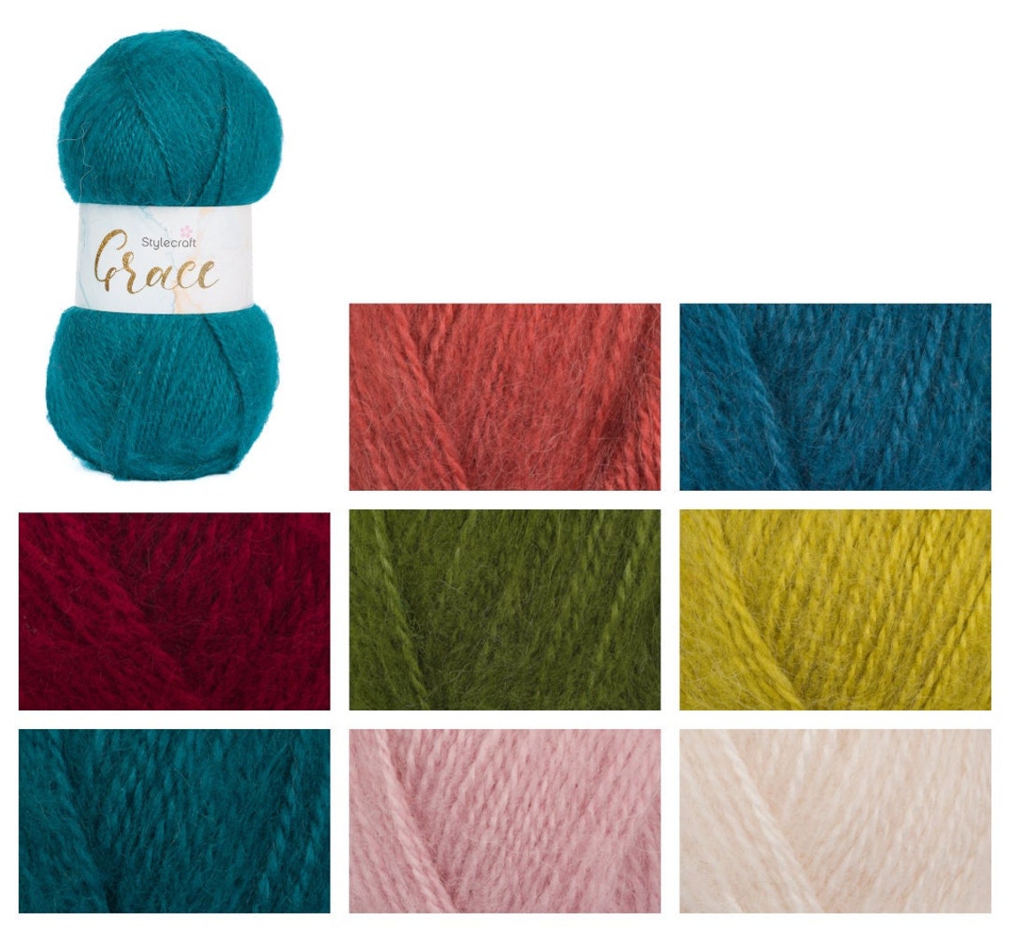 Stylecraft Grace Aran 100G Knitting Crochet Yarn Patterns - Etsy UK