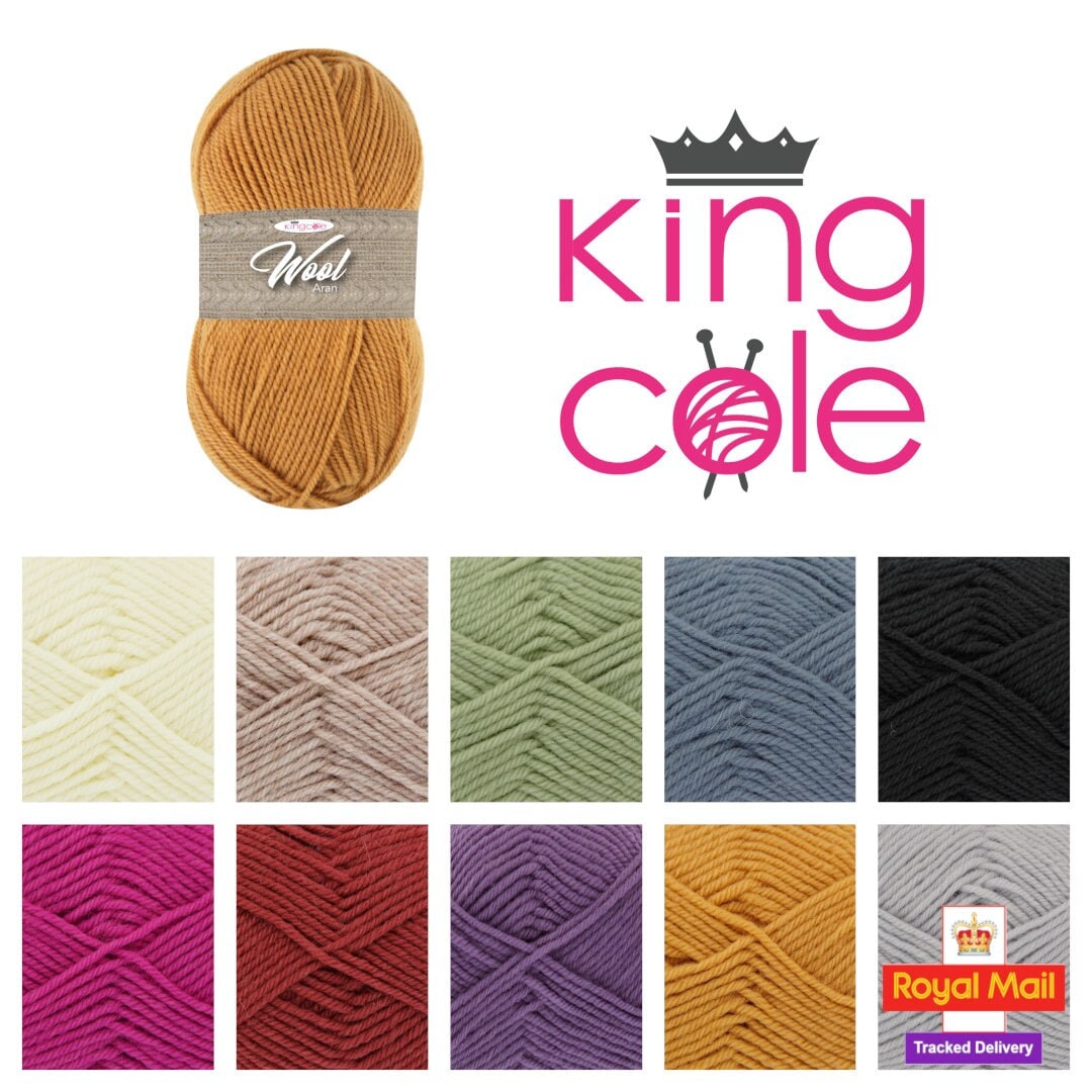 King Cole Wool Aran 100g Knitting Crochet Yarn Wool - Etsy UK