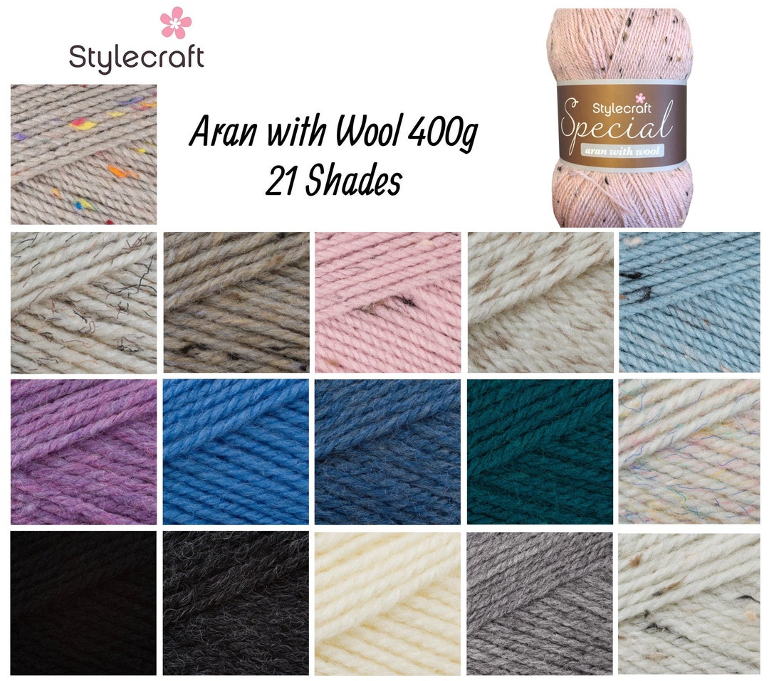 Stylecraft Special Aran With Wool 400g Wool Yarn Knitting Crochet - Etsy UK