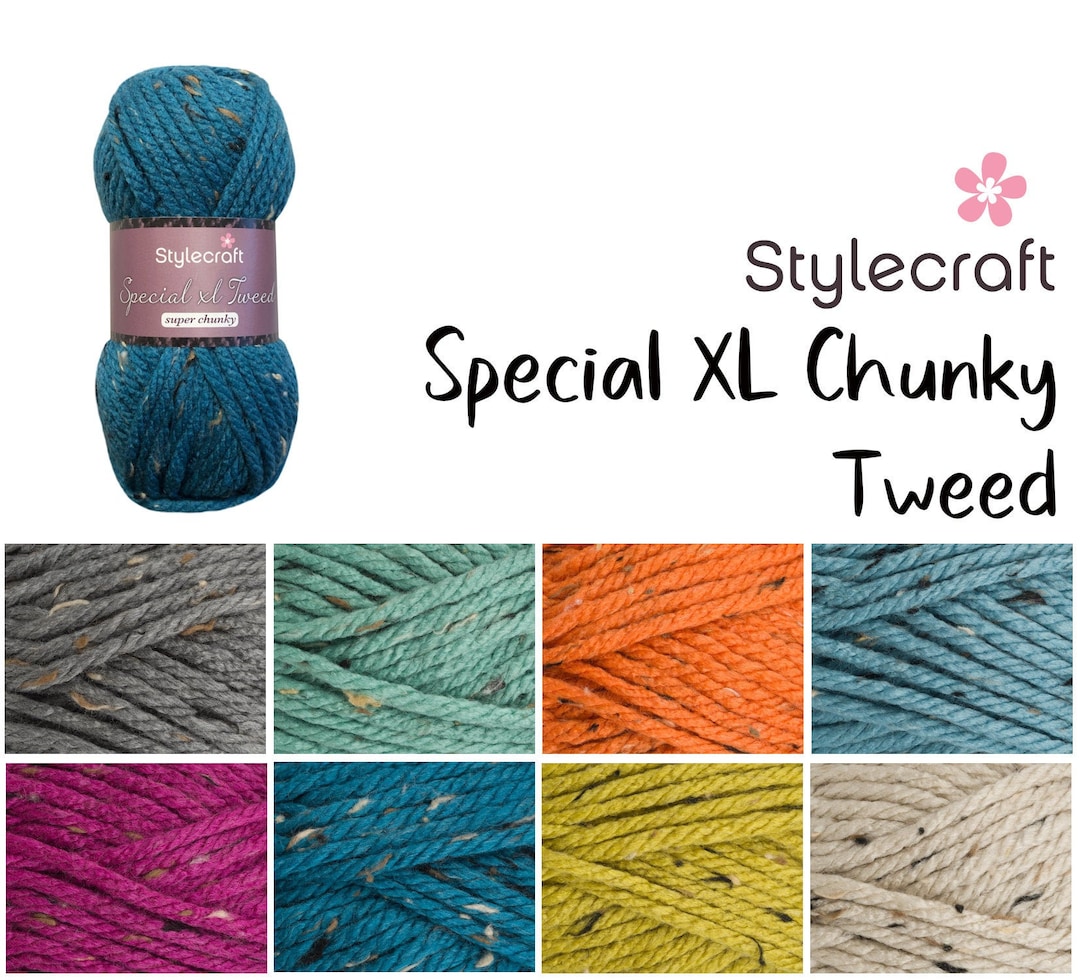Stylecraft Special XL Tweed Chunky 100g Yarn Wool Knitting Crochet ...