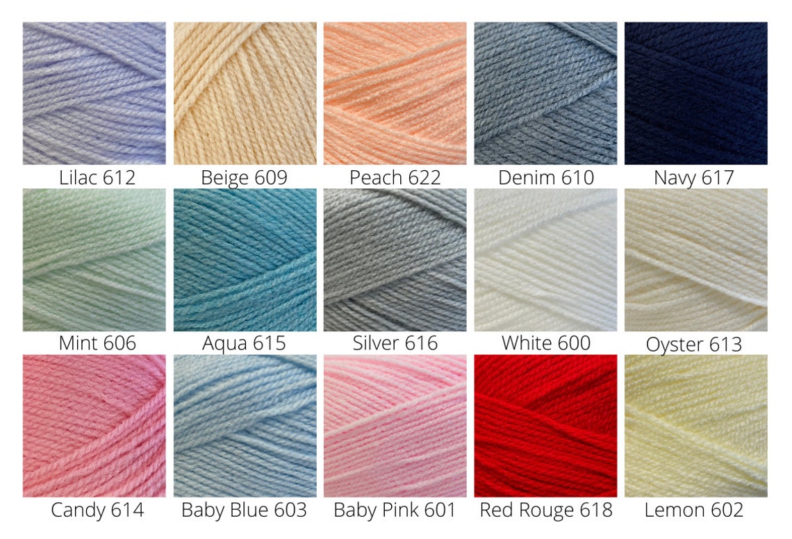 Woolcraft Babycare DK 100g Baby Wool Double Knitting Yarn - Etsy UK