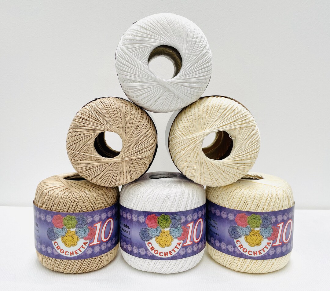 Crochetta Crochet Mercerized Cotton Thread Craft No.10 (100% Cotton ...