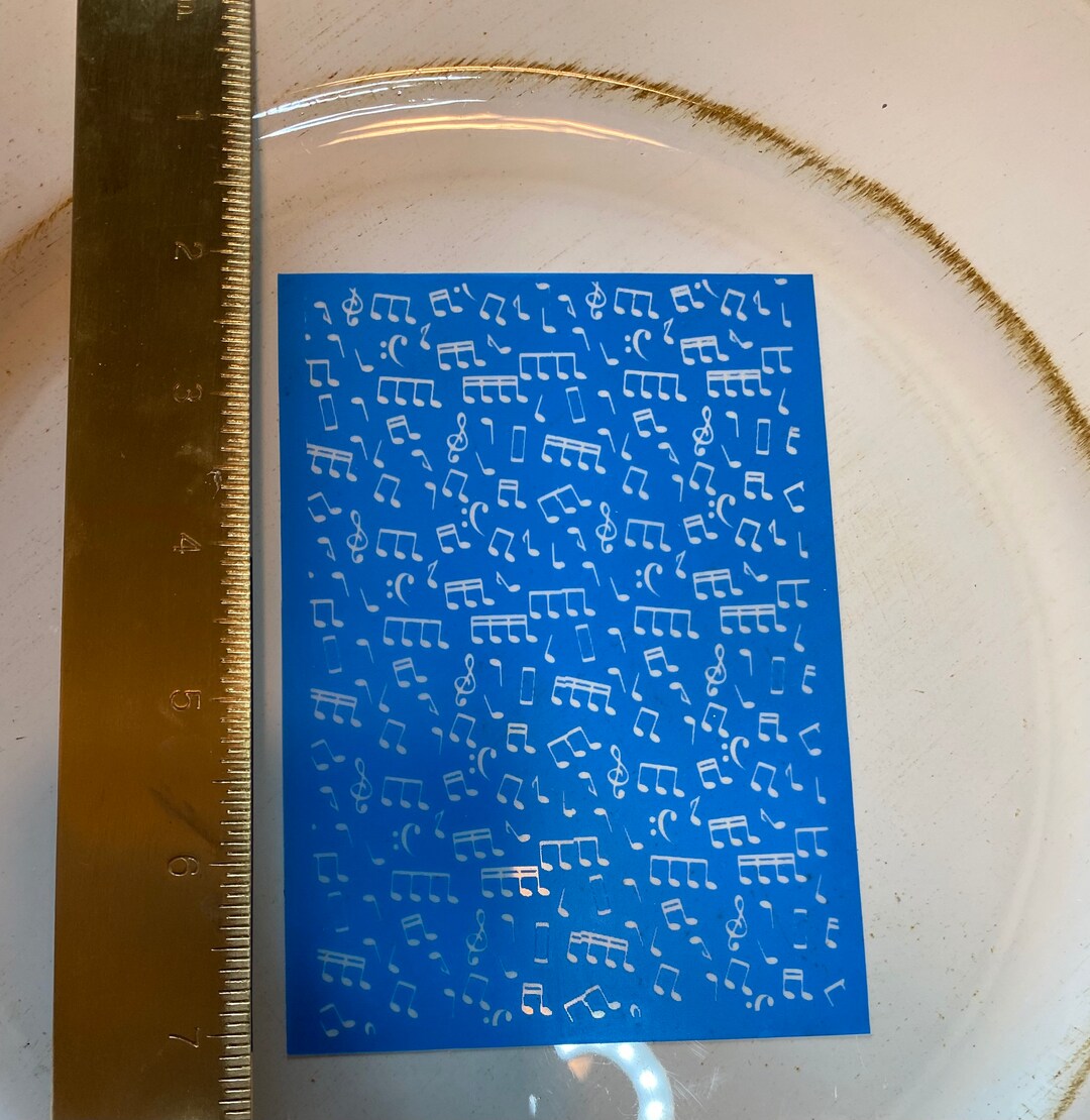 Polymer Clay Stencil/ Clay Silkscreen / Music Note Stencil / - Etsy