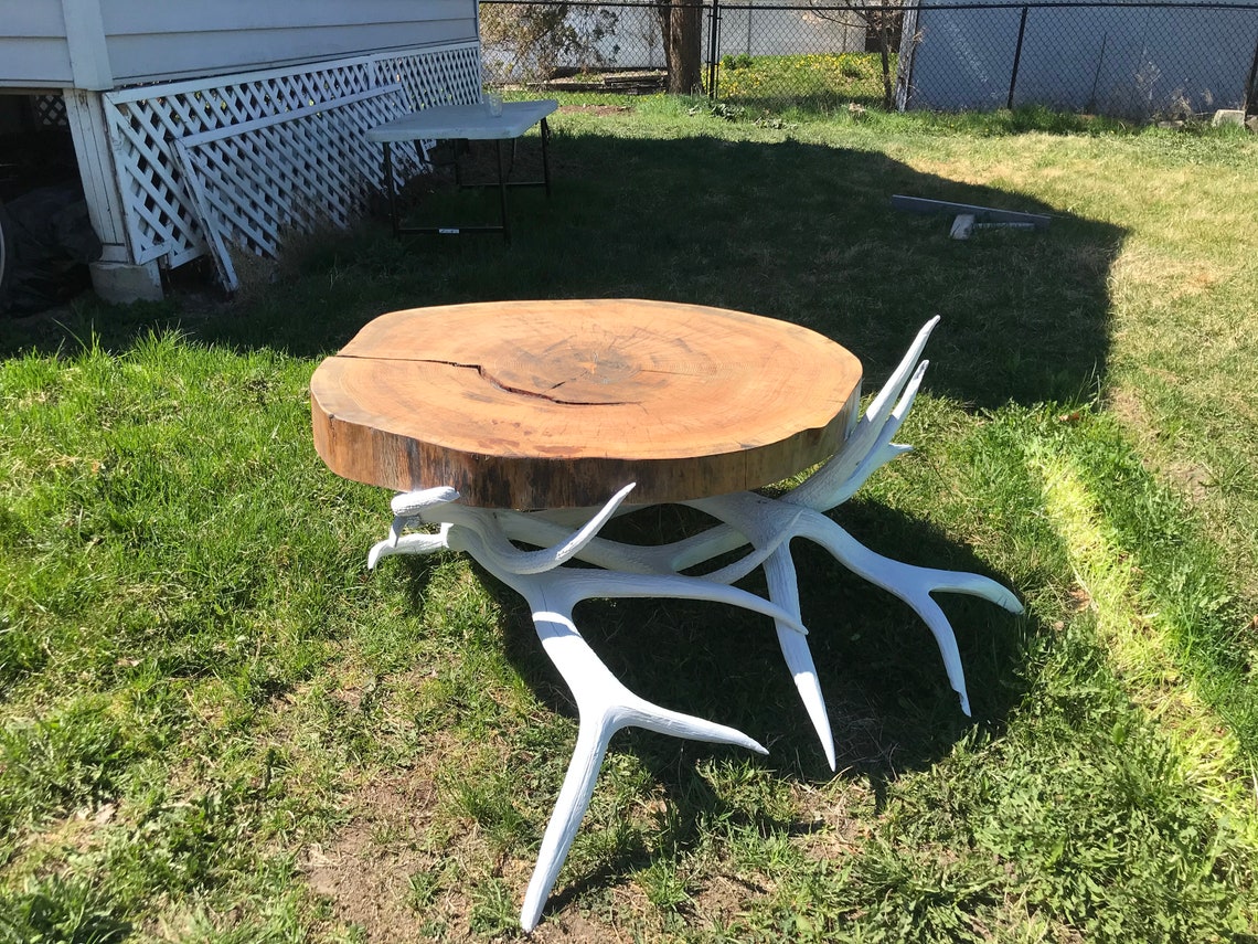 Oak & Elk Antler Coffee Table - Etsy