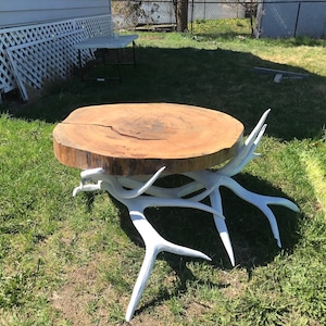 Oak & Elk Antler Coffee Table - Etsy