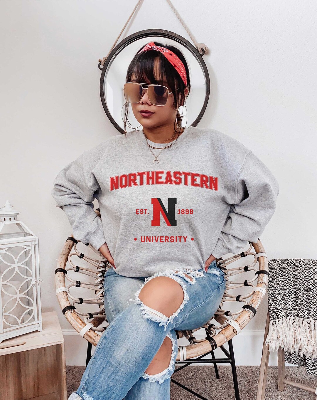 Northeastern University Shirt,northeastern Crewneck,northeastern Shirt ...