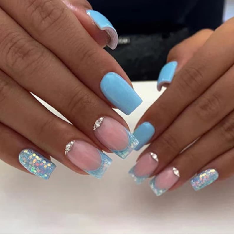 40 Cute Light Blue Nail Designs To Add Magic To Your Nails!