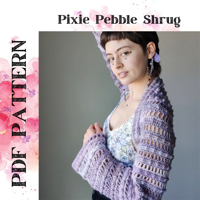 PATTERN the Pixie Pebble Shrug Crochet Pattern PDF - Etsy