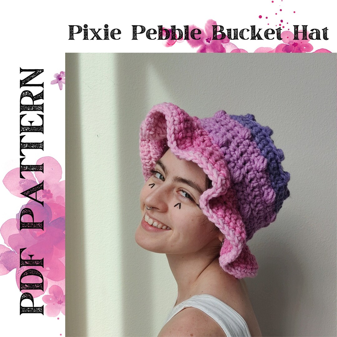 PATTERN Pixie Pebble Bucket Hat Crochet Pattern PDF - Etsy