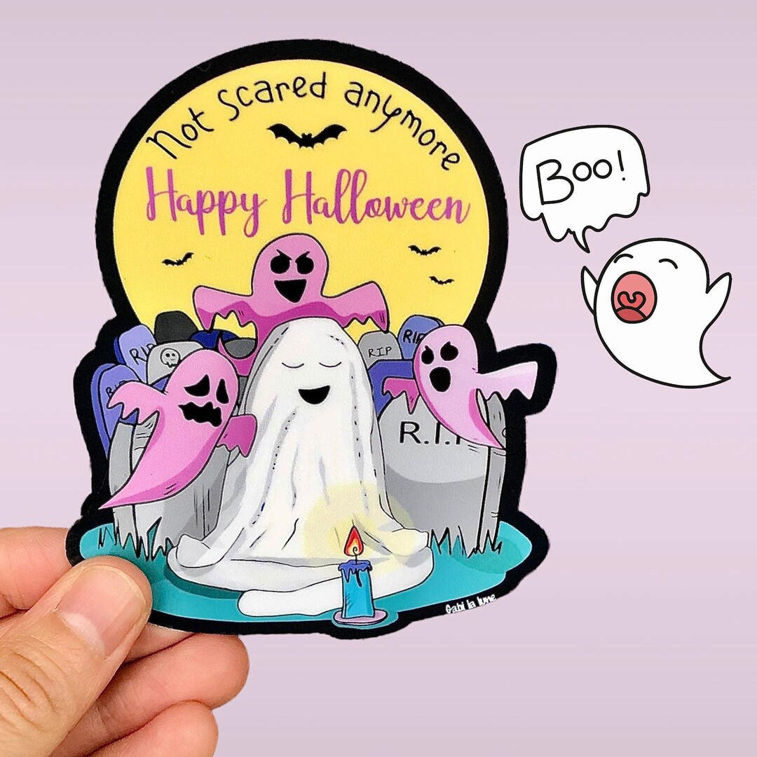 Sticker.sticker. Halloween. Ghost Meditating. Ghost Meditation - Etsy
