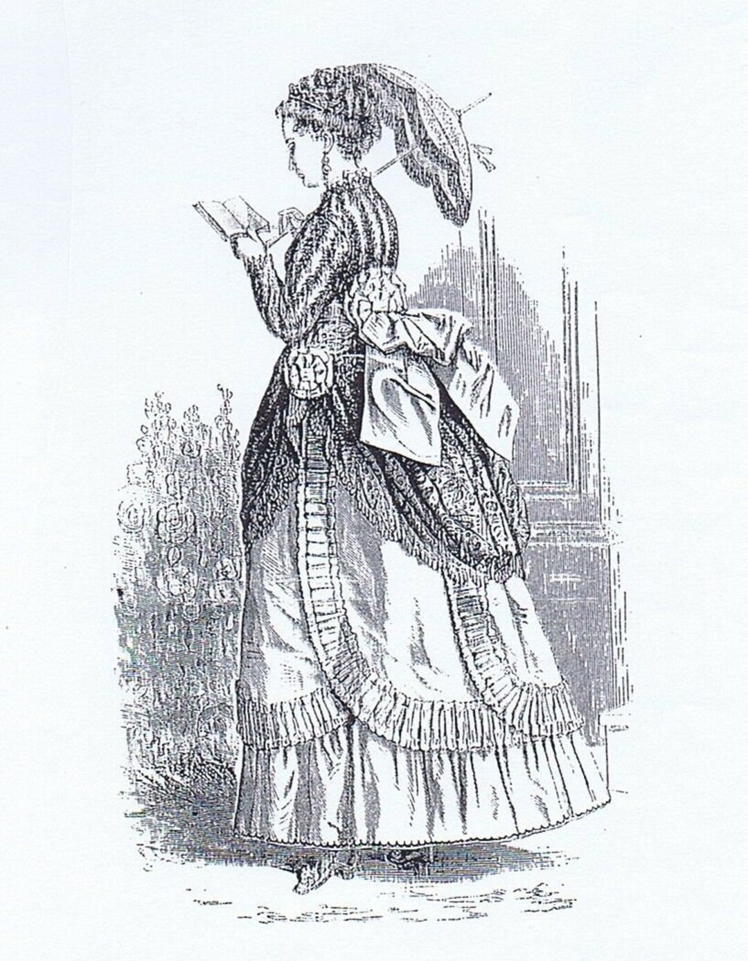 1869 Promenade Dress Pattern for Antique French Fashion Doll #114 - Etsy