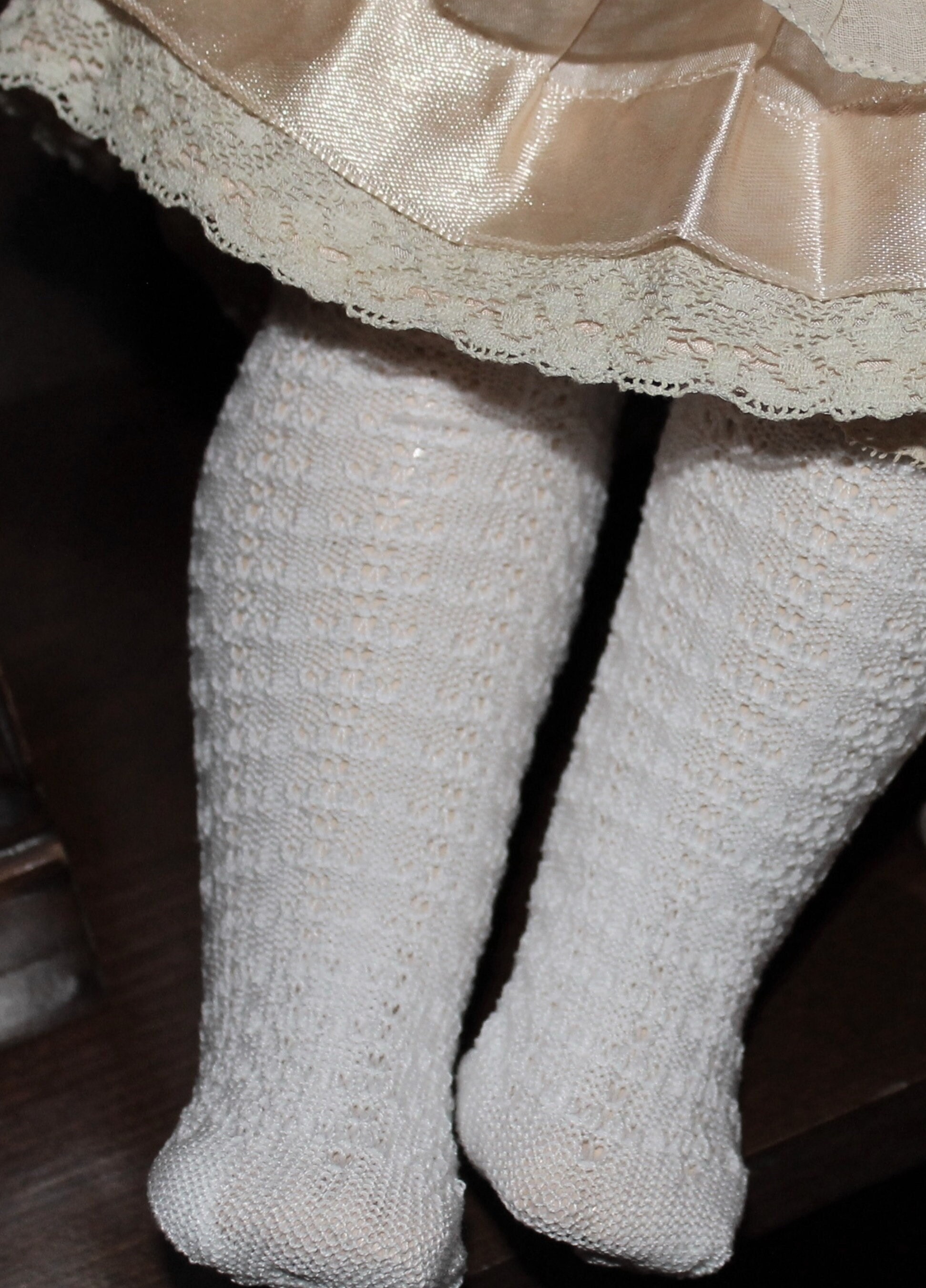 White Crochet Doll Socks for Antique Vintage or Modern Doll French ...
