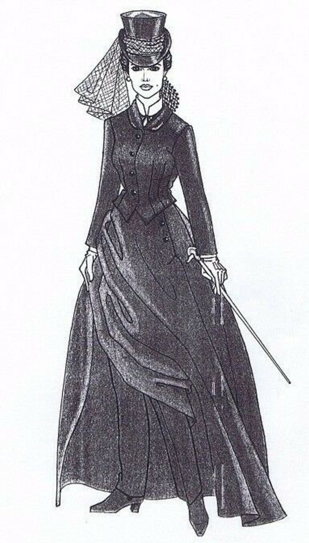 Riding Habit Pattern for Antique French Fashion Doll #116 - Etsy