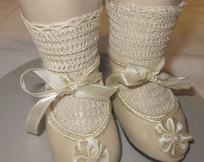 French Antique Style Shoes for French, German Bisque Doll - Etsy