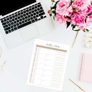 Weekly Planner Healthy Habits Exercise Tracker Printable - Etsy