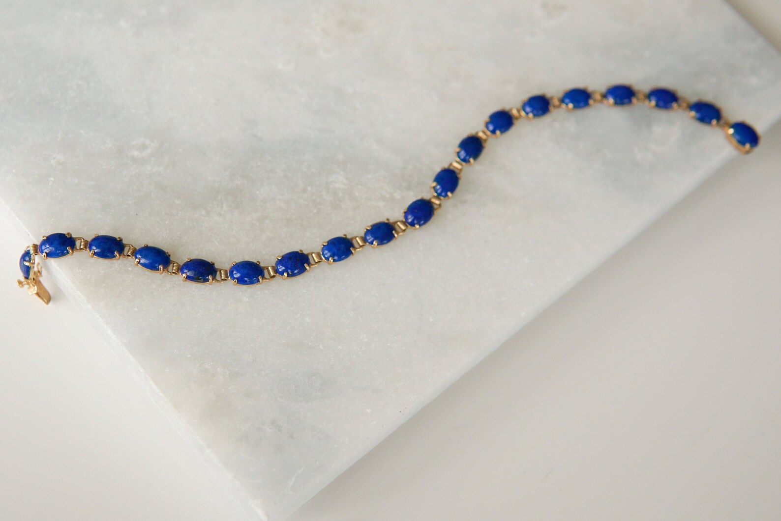 Estate Vintage Solaris Lapis Lazuli Bracelet | Etsy