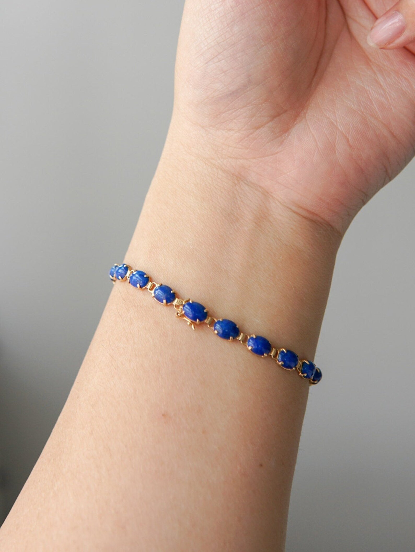 Estate Vintage Solaris Lapis Lazuli Bracelet | Etsy