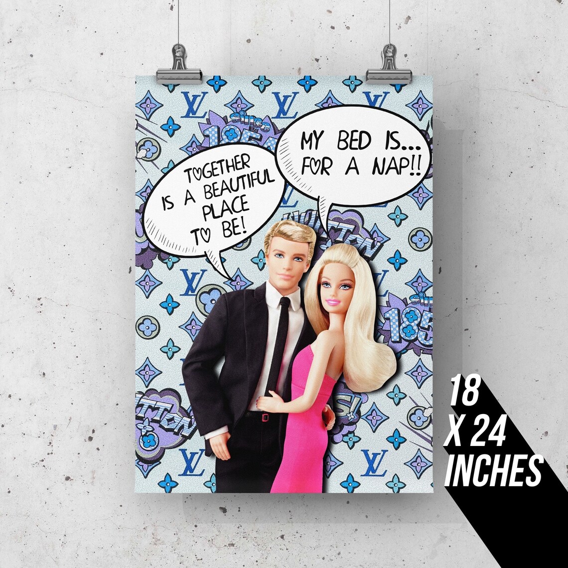 Pop Art Barbie Poster Barbie Art Print Barbie Couture | Etsy