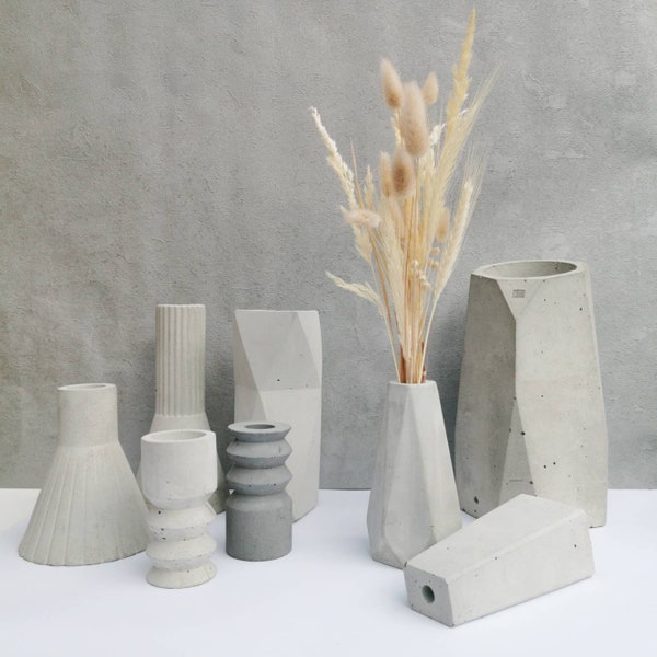 Concrete Vase - Etsy