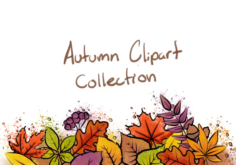 Autumn Leaves Clipart Collection - Etsy