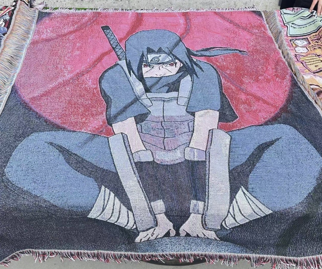 Itachi, Sasuke, Sakura Custom Woven Anime Tapestry Nine Tails Akatsuki ...