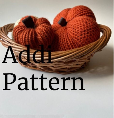 Large AND Small Pumpkin Addi Knitting Digital Pattern. Sentro Addi ...