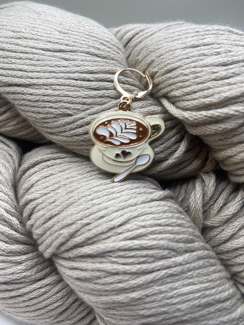 Coffee Stitch Markers, Set of Five, Ready to Ship, Crochet Stitch ...