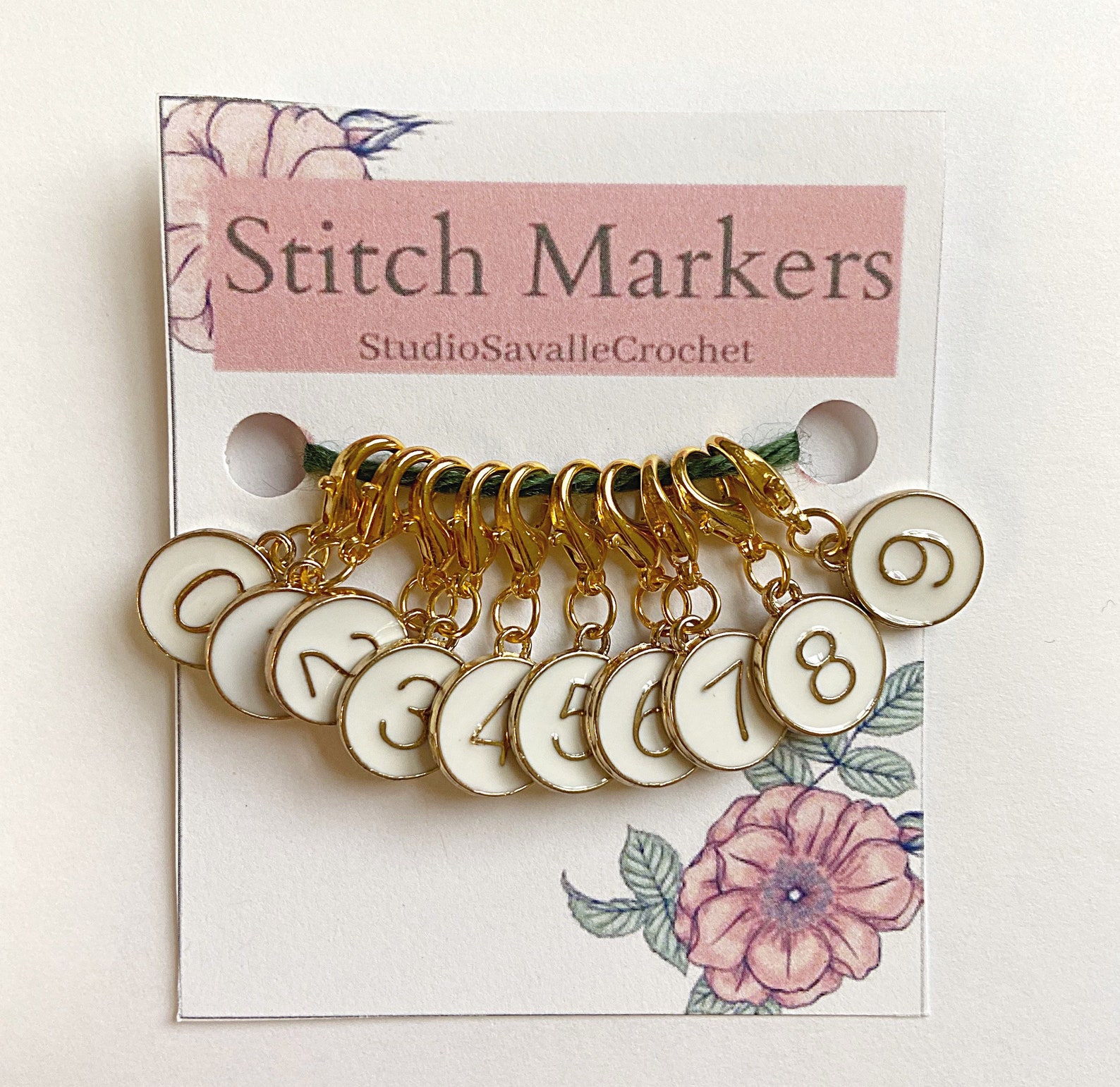 Number Stitch Markers Set of Ten Numbers 0-9 Ready to Ship | Etsy