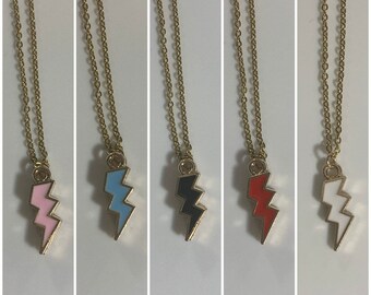 Lightning Bolt Beaded Necklace - Etsy