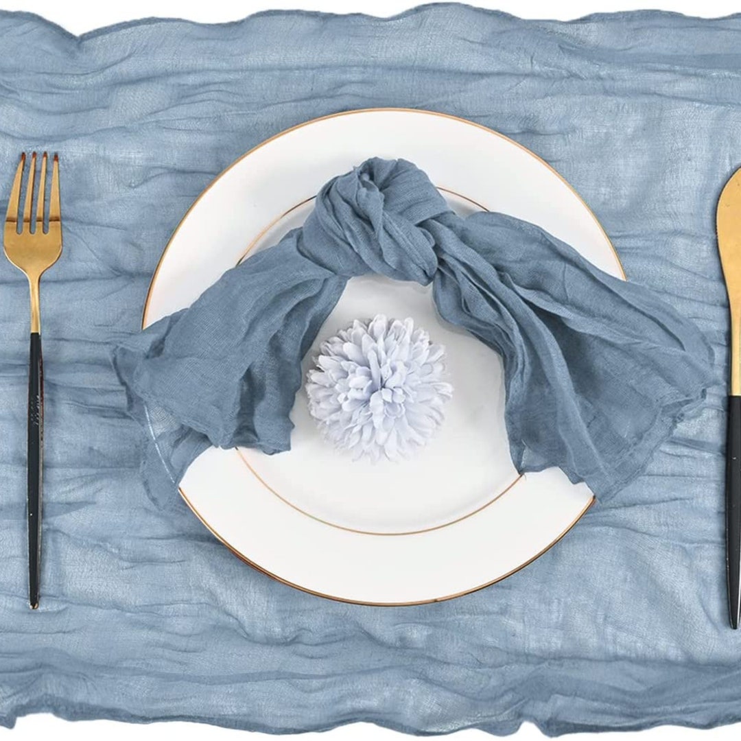 Boho Wedding Farmhouse Table Linens Set of 6 Cheesecloth Napkins - Etsy