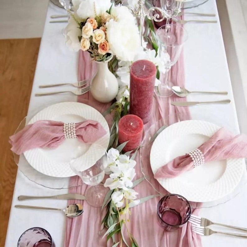 Boho Wedding Farmhouse Table Linens Set of 6 Cheesecloth - Etsy