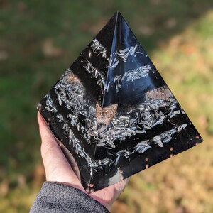 Large Handmade Orgonite Pyramid Real Orgonite Powerful Orgone Energy Shungite Pyramid for EMF ...