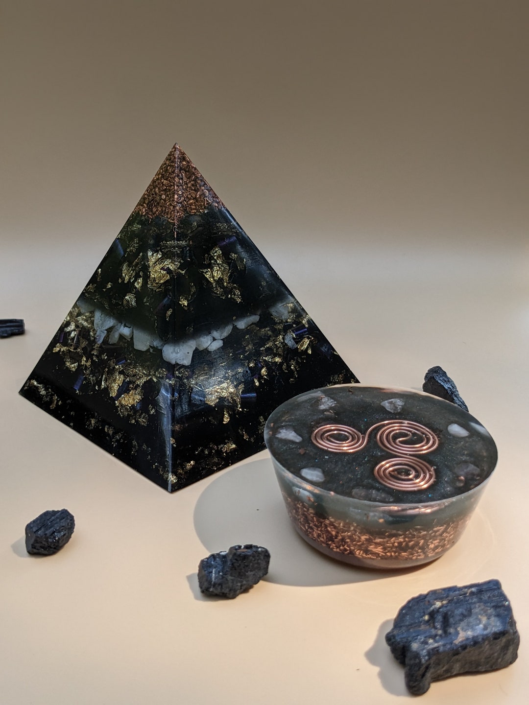 Shungite Orgonite Pyramid for Meditation Gift for Grounding Orgone ...