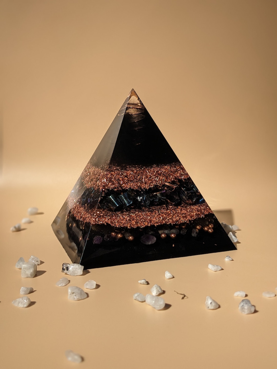 Orgonite With Shungite Pyramid for Grounding Energy Pyramid Orgone ...