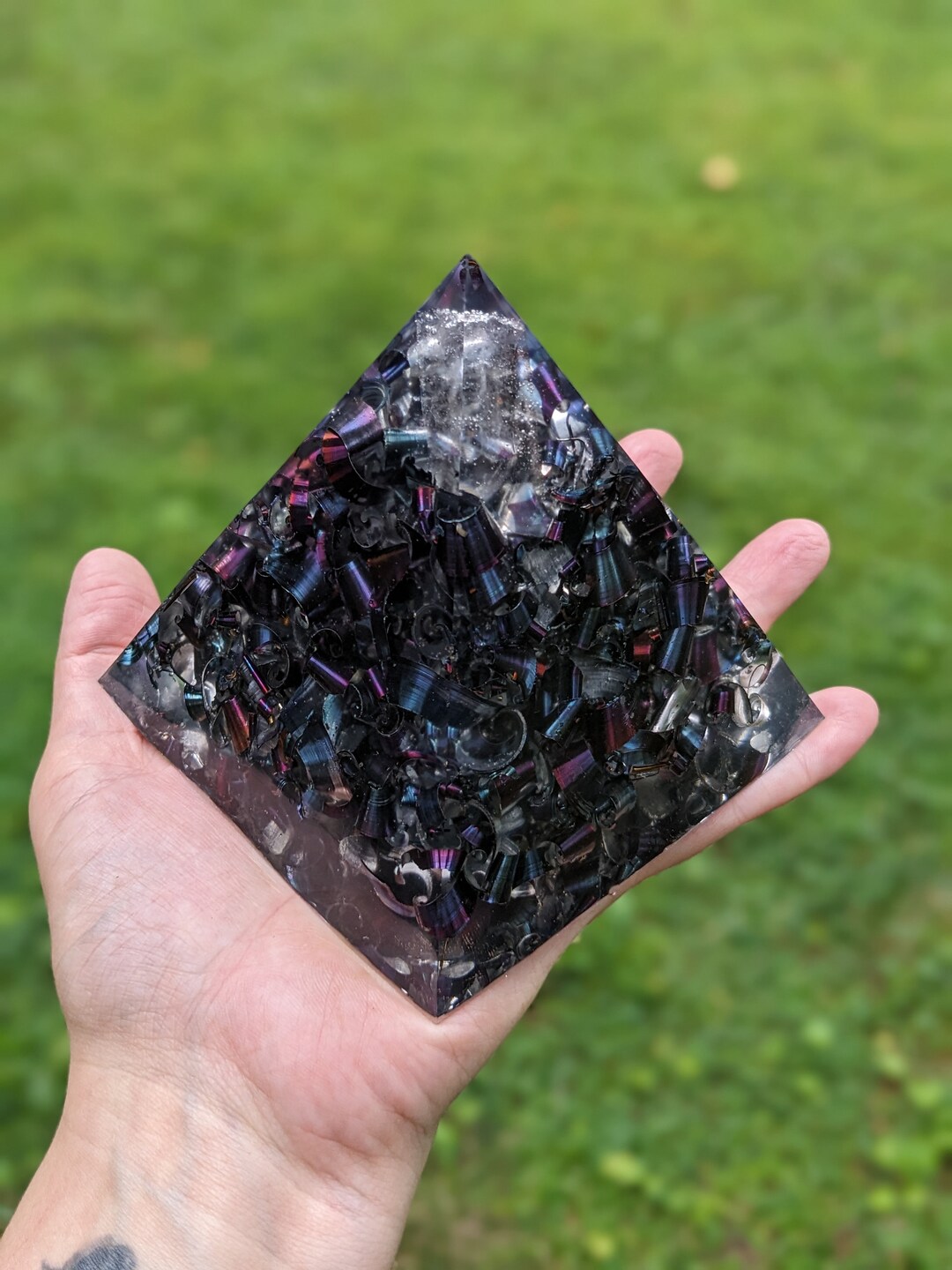 Powerful Orgonite Pyramid Large Orgone Pyramid for Emf Protection ...