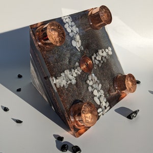 Handmade Orgonite Pyramid With Quartz, Moonstone & Black Tourmaline ...