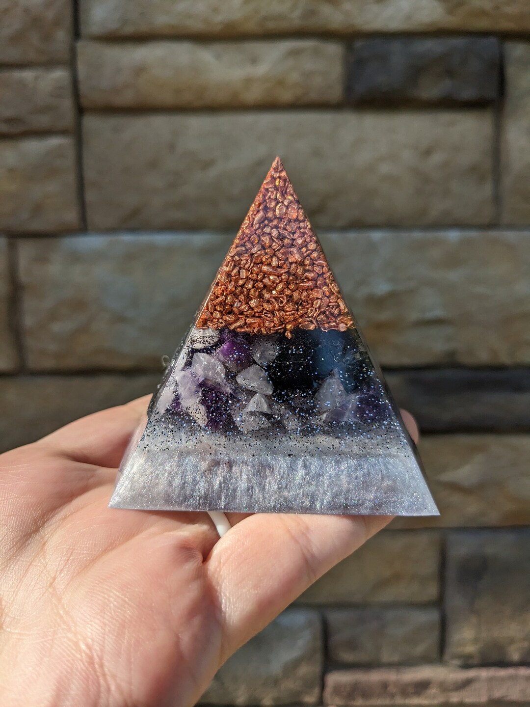 Rose Quartz Pyramid Heart Chakra Healing Pyramid Energy Harmonizer Gift ...