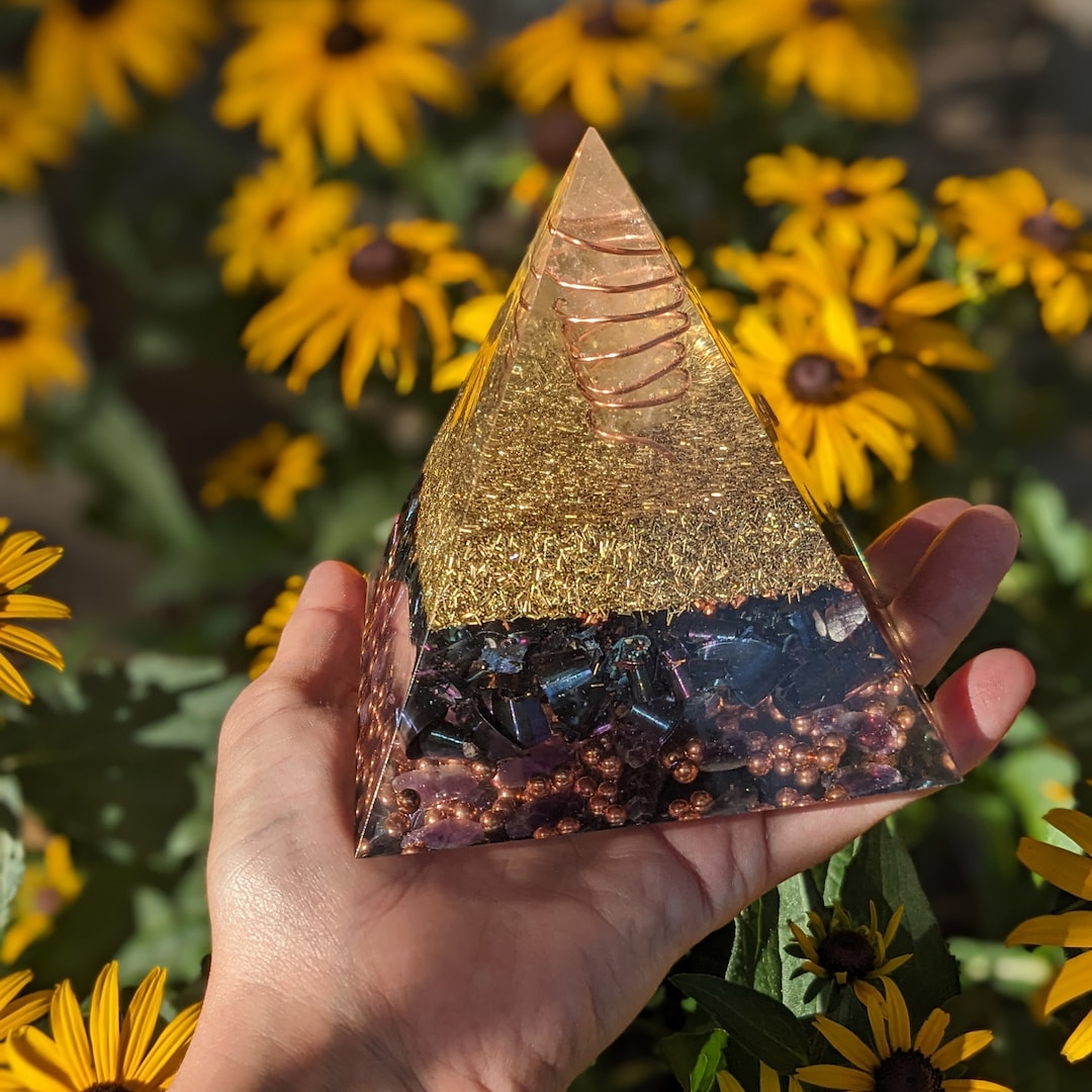 Large Orgonite Pyramid for Powerful EMF Protection and Energy ...