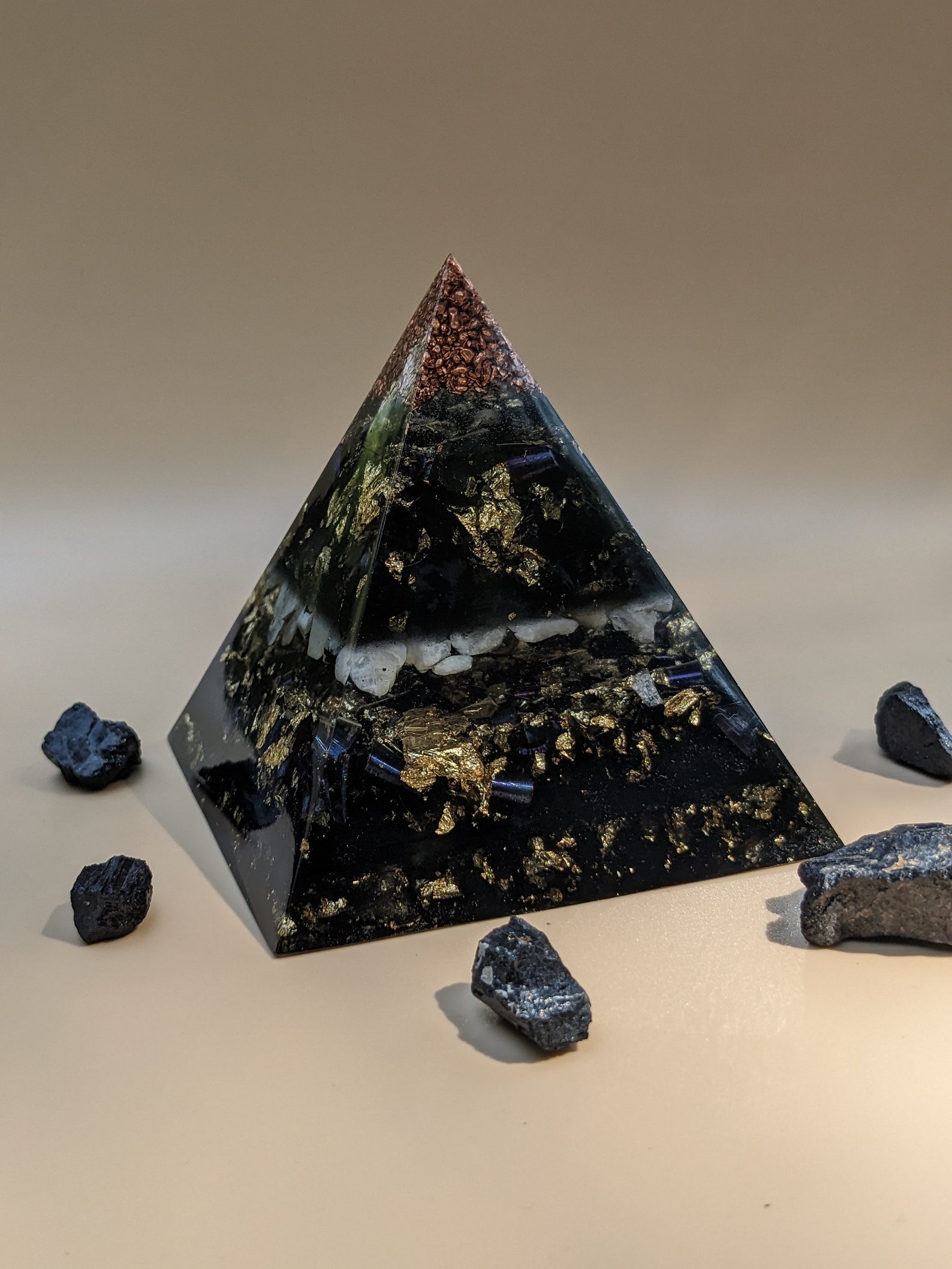 Shungite Orgonite Pyramid for Meditation Gift for Grounding Orgone ...