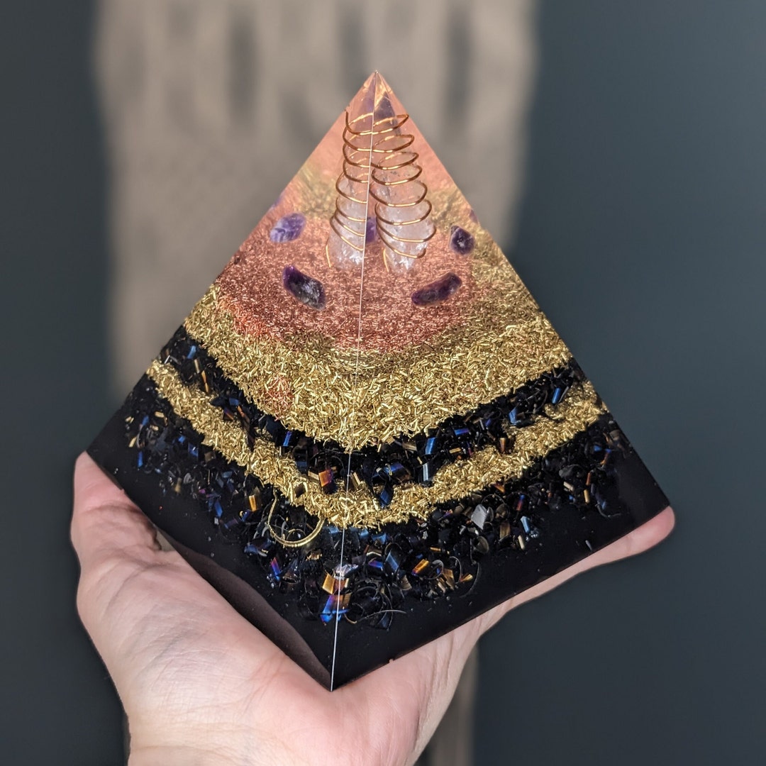 Handmade Orgone Pyramid for Bed Crystal for Sleep Crystal Pyramid for ...