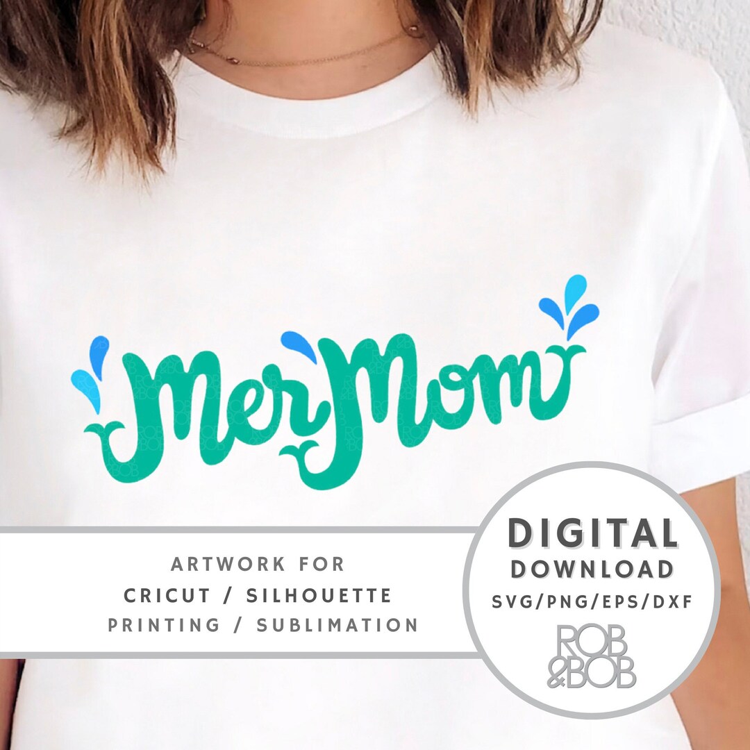 SVG Mermaid Summer Mom Gift Beach Cricut Project Mermaid Silhouette ...