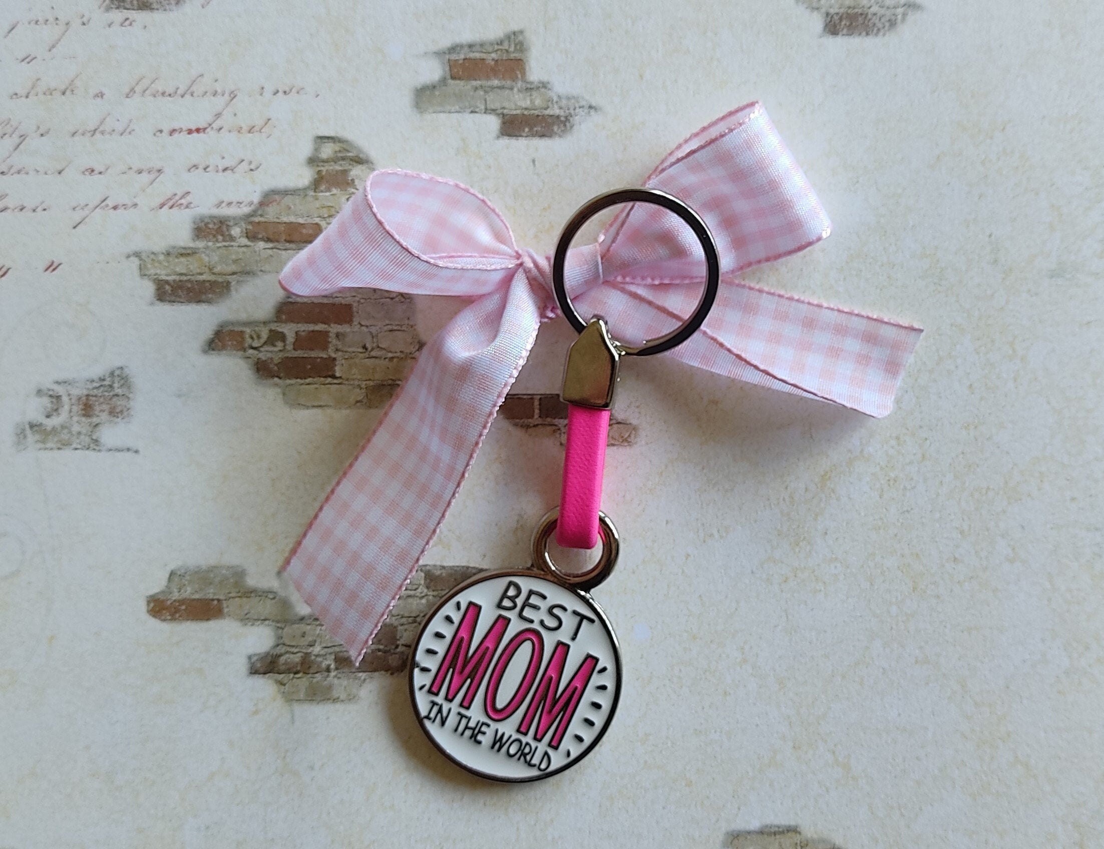 Keychain BEST MOM in the WORLD, lxy accessoires, llavero metal ...