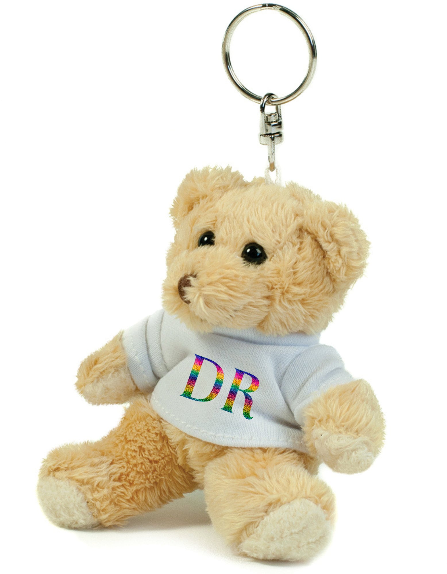 Personalised Keyring Soft Plush Teddy Bear or Bunny : Custom Name ...