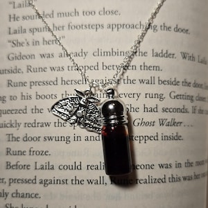Runes Blood Necklace | Heartless Hunter | Crimson Moth - Etsy
