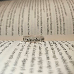 Fourth Wing Book Page Ring - Etsy