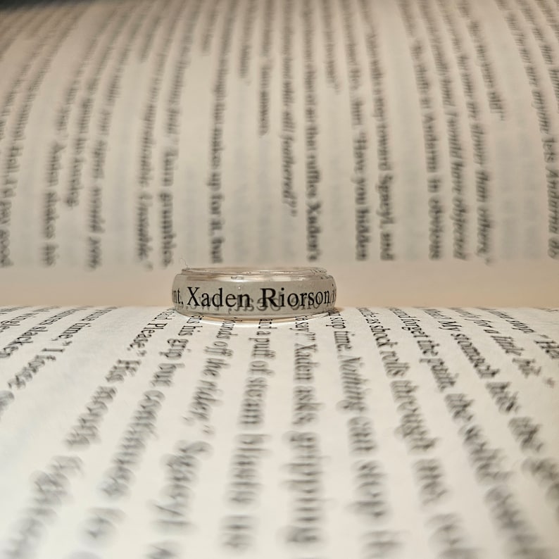 Fourth Wing Book Page Ring - Etsy