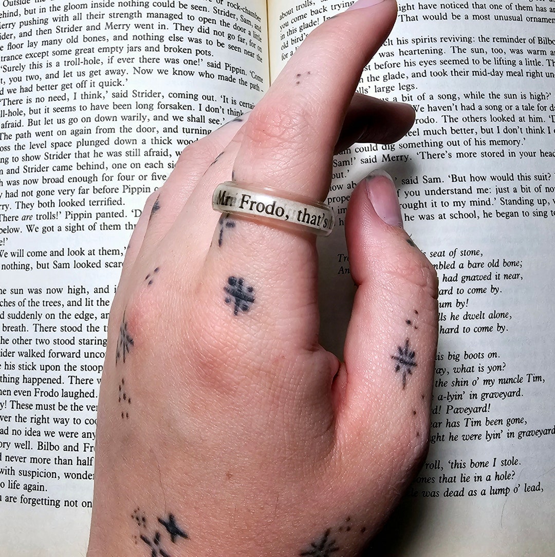 Lord of the Rings Book Page Ring | Each Ring VARIES | Customize Your ...