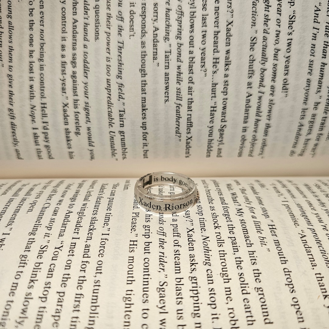 Fourth Wing Book Page Ring - Etsy