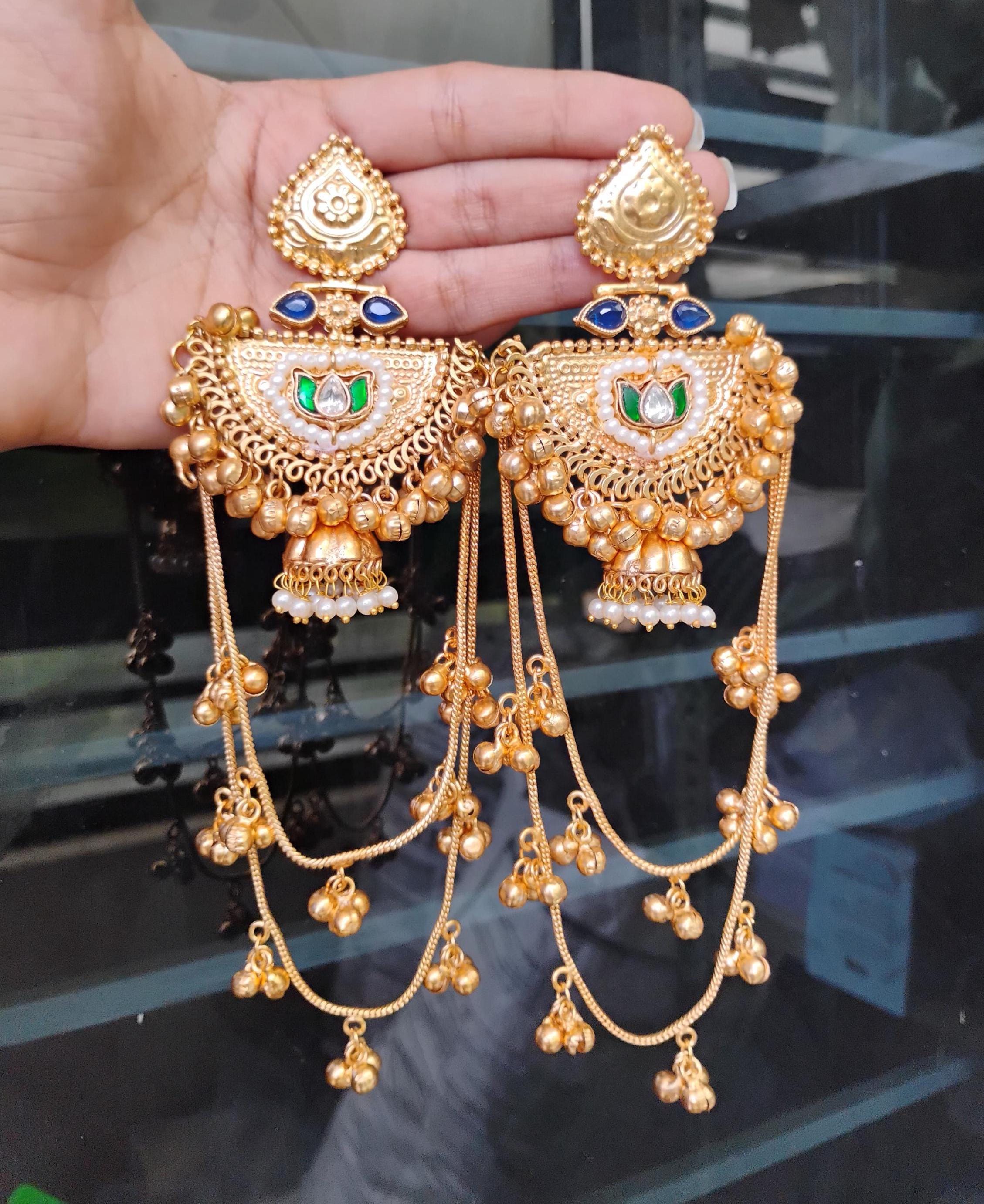 Newly Launched Fusion and Long-chain Kashmiri Chandbali Jhumkas| High ...