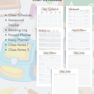 Student Planner, School Planner, Class Schedule, School Schedule, Study ...